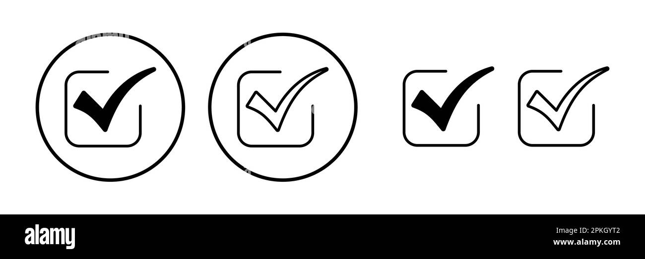 check icon vector. check mark icon. check list button icon Stock Vector ...
