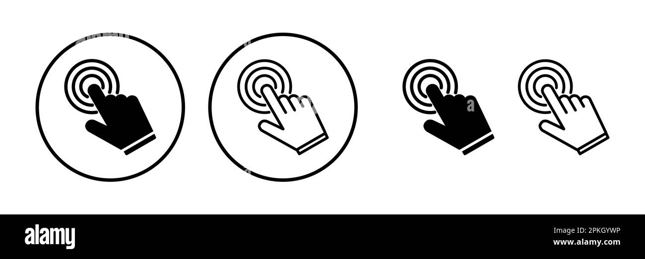 Click icon vector. cursor icon vector. pointer sign Stock Vector Image & Art - Alamy