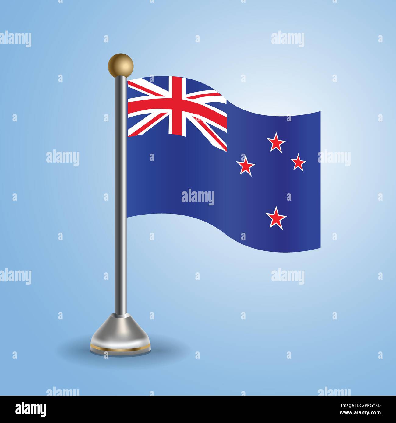 State table flag of New Zealand. National symbol, vector illustration ...