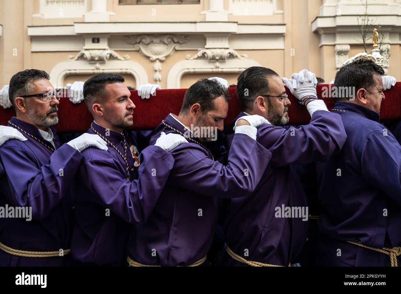 Madrid, Spain. 07th Apr, 2023. People carrying the figure of Jesus de ...