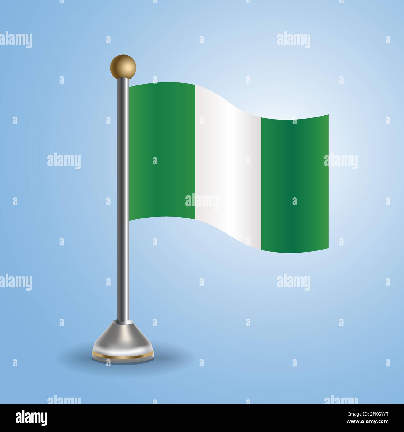 State table flag of Nigeria. National symbol, vector illustration Stock ...