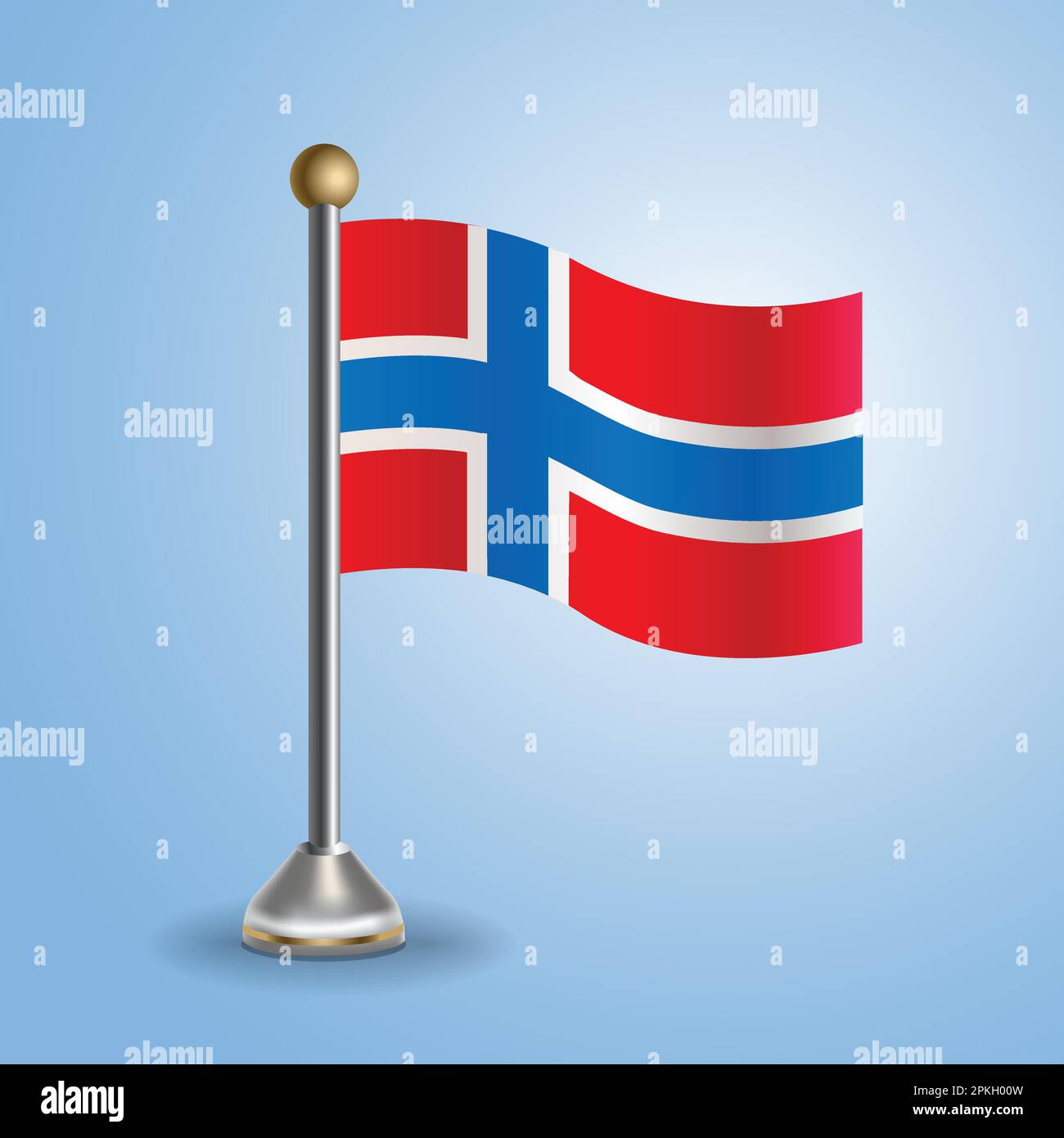 State table flag of Norway. National symbol, vector illustration Stock ...