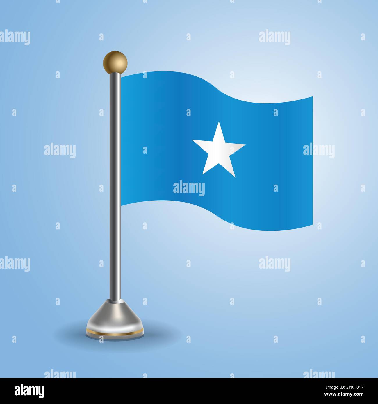 State table flag of Somalia. National symbol, vector illustration Stock ...