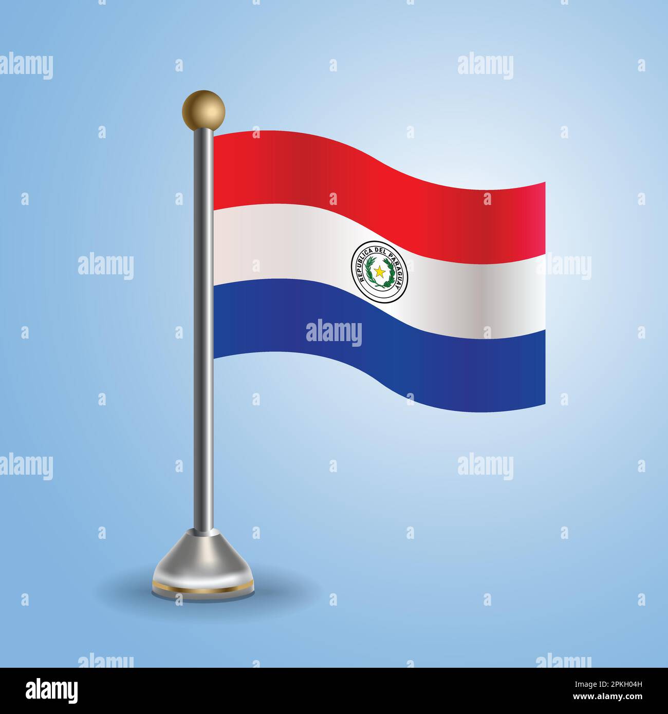 State table flag of Paraguay. National symbol, vector illustration ...