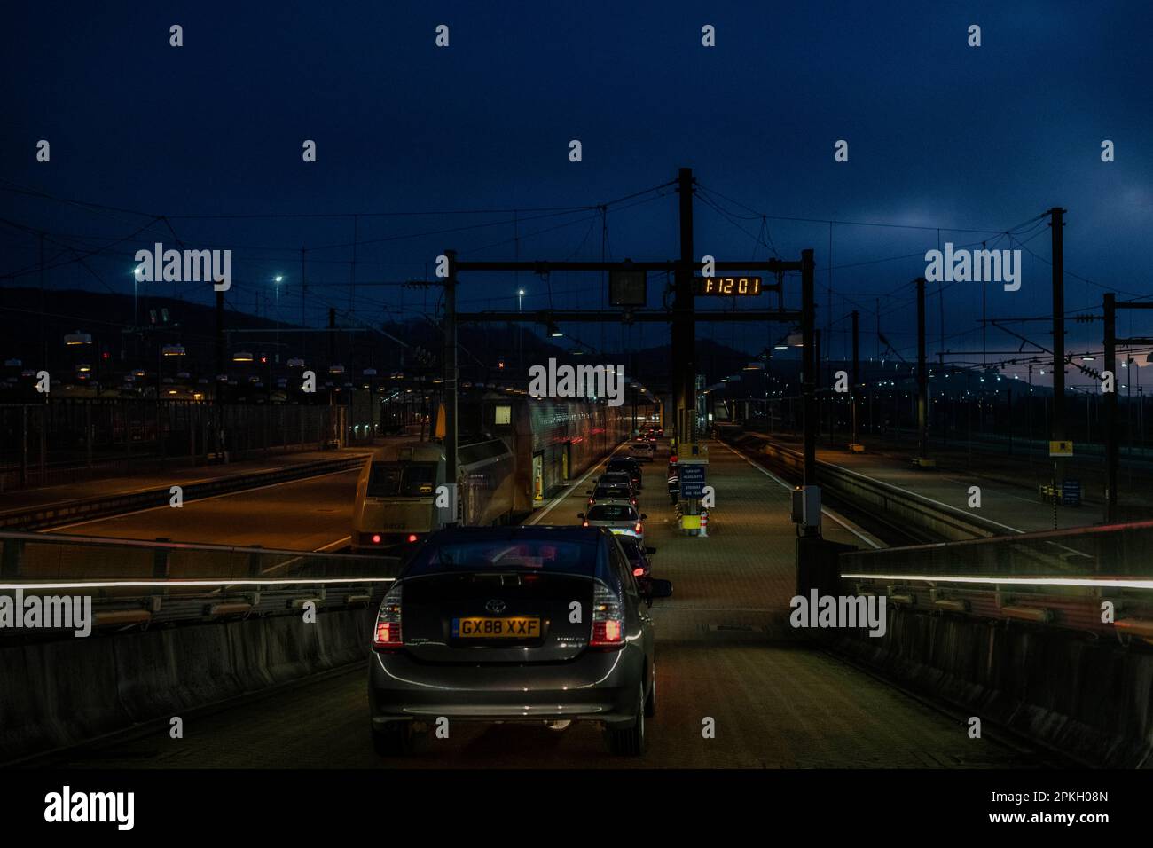 Car Drivng Down Ramp