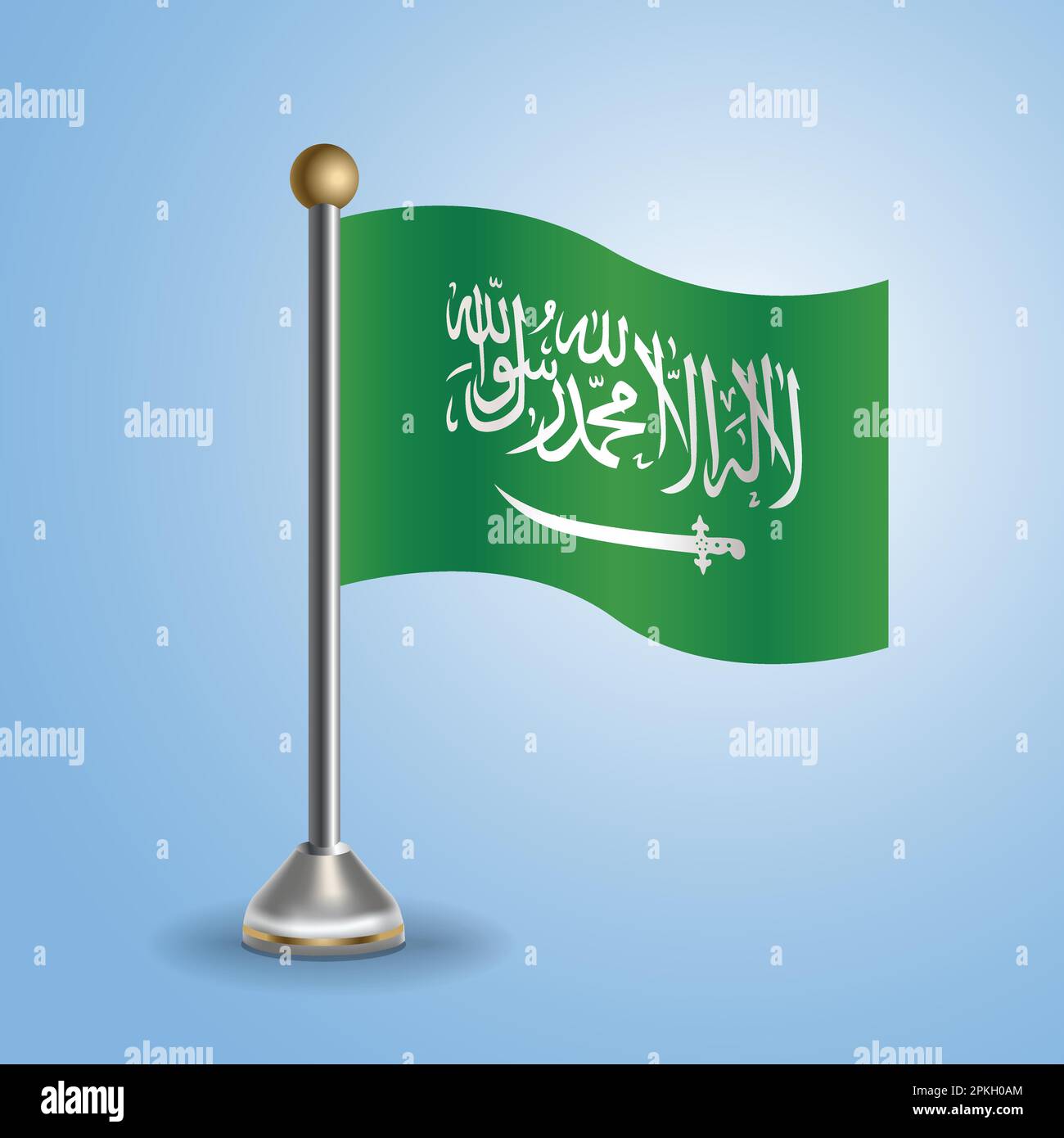 State table flag of Saudi Arabia. National symbol, vector illustration ...