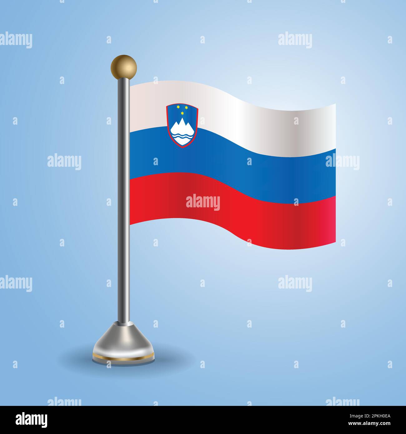 State table flag of Slovenia. National symbol, vector illustration ...