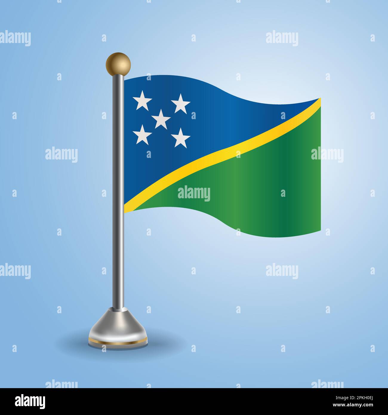 State table flag of Solomon Islands. National symbol, vector ...