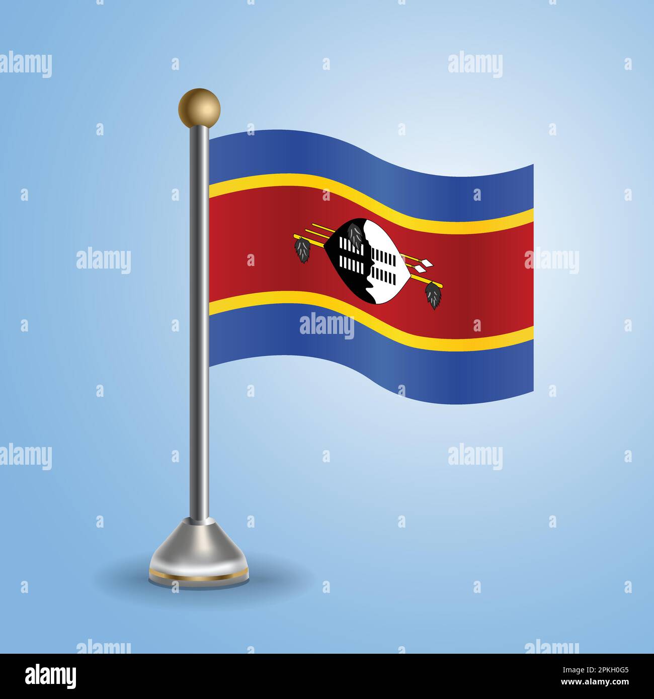 State table flag of Swaziland. National symbol, vector illustration ...