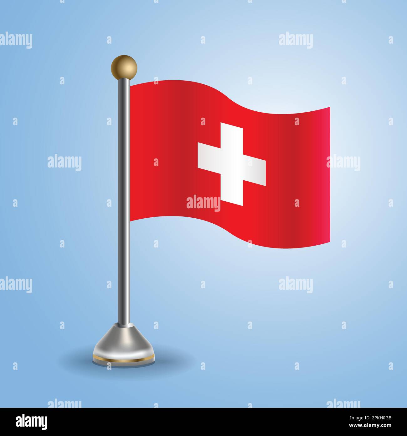 State table flag of Switzerland. National symbol, vector illustration ...