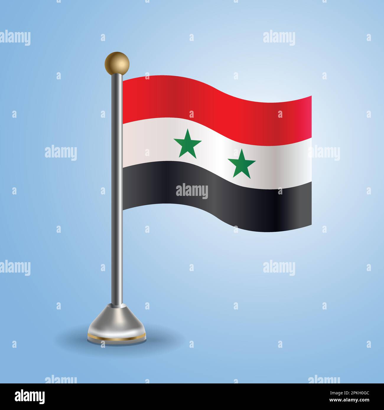 State table flag of Syria. National symbol, vector illustration Stock ...