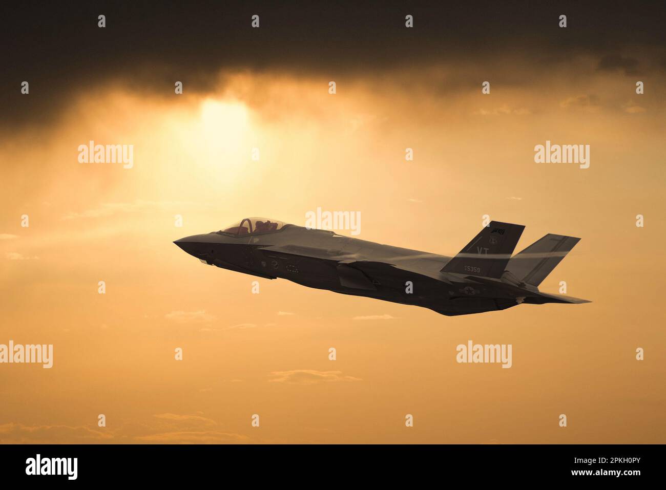 A photo illustration of an F-35 aircraft in flight during the Agile ...