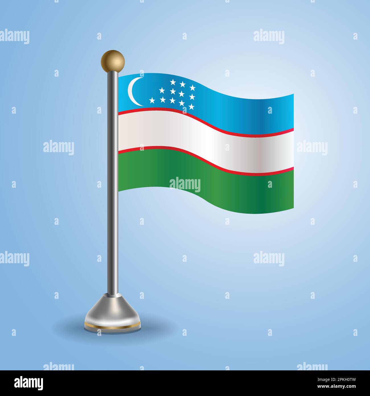 State table flag of Uzbekistan. National symbol, vector illustration ...