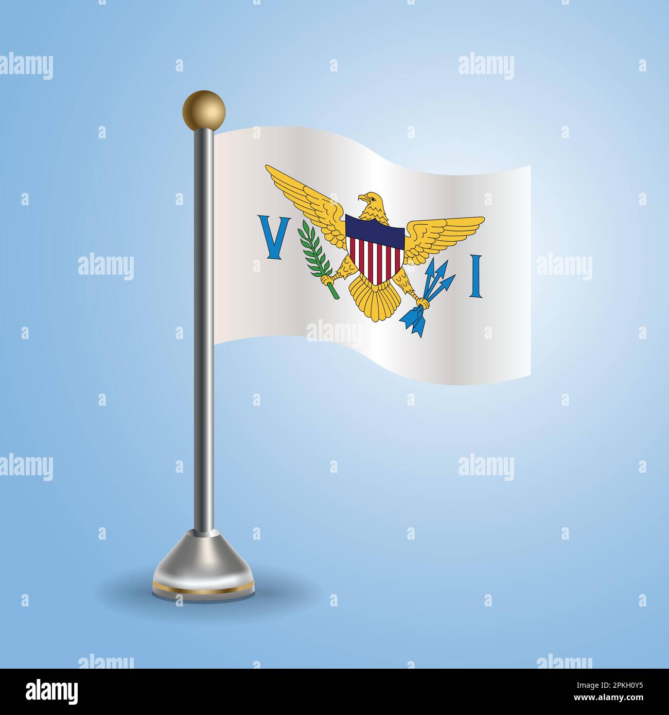 State table flag of Us Virgin Islands. National symbol, vector ...
