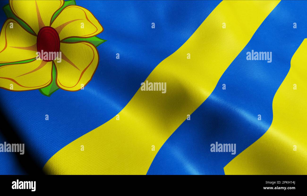 3D Illustration of a waving Czech city flag of Strmilov Stock Photo - Alamy
