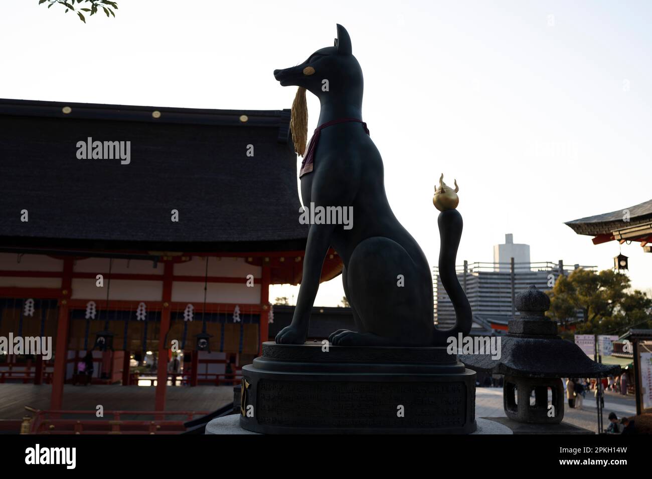 Kyoto, Japan. 6th Mar, 2023. A statue depicting a kitsune, or Inari fox ...