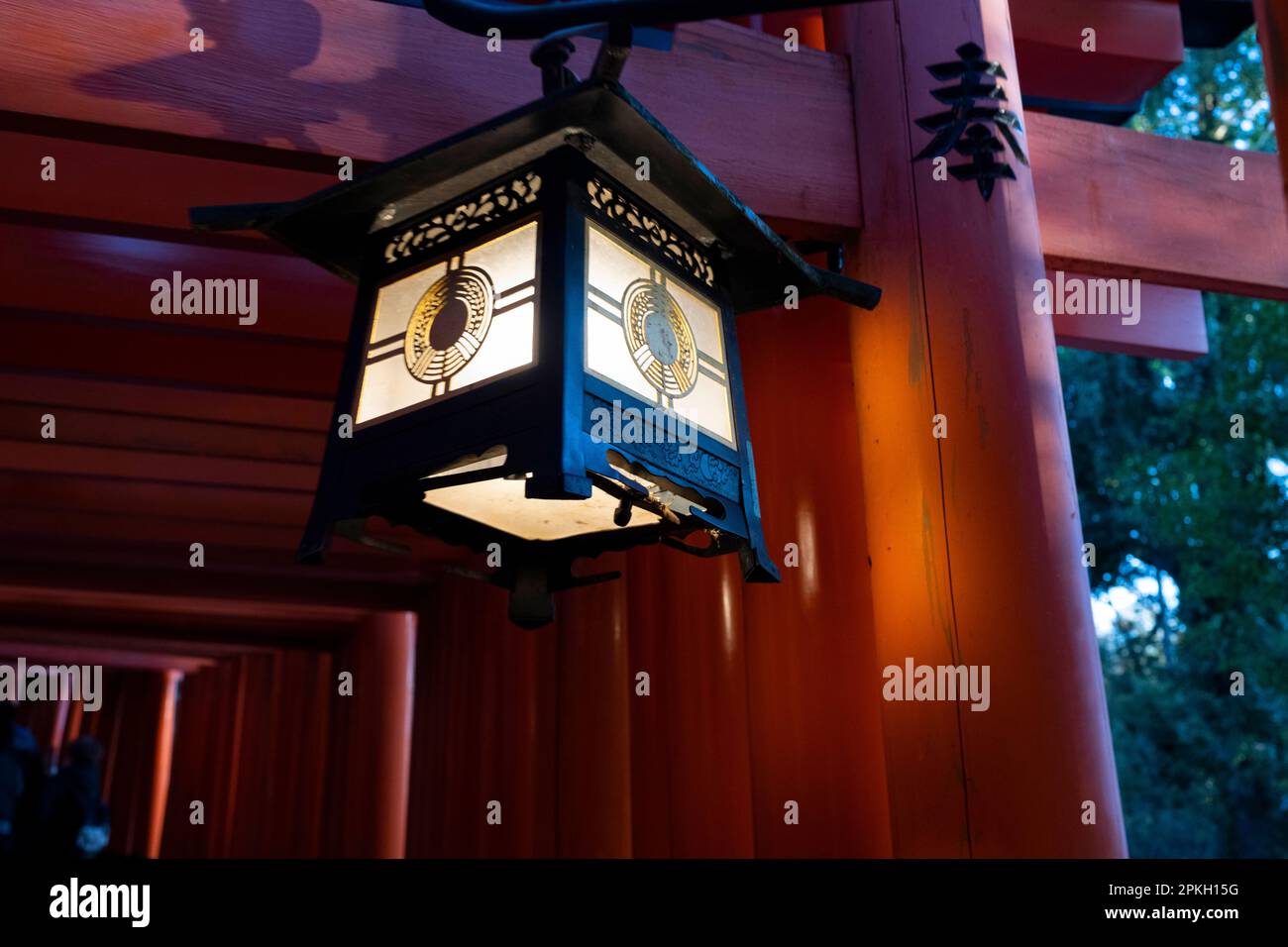 Kyoto, Japan. 6th Mar, 2023. A lantern at Mt. Inari.Fushimi Inari ...