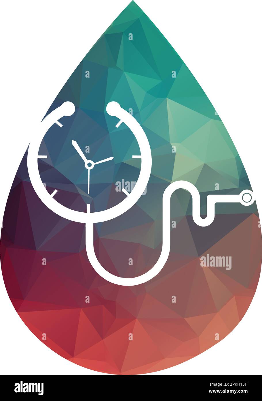 Medical time vector logo template. This design use stethoscope symbol ...