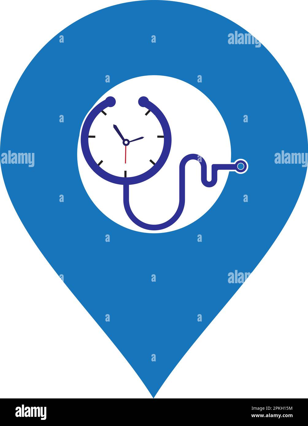 Medical time vector logo template. This design use stethoscope symbol ...