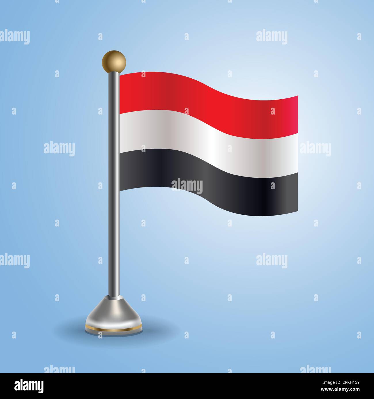 State table flag of Yemen. National symbol, vector illustration Stock ...