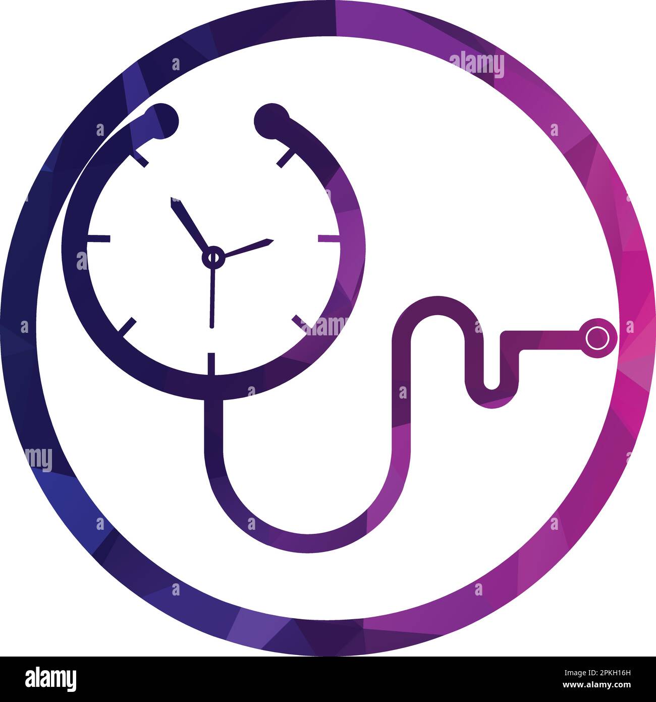 Medical time vector logo template. This design use stethoscope symbol ...