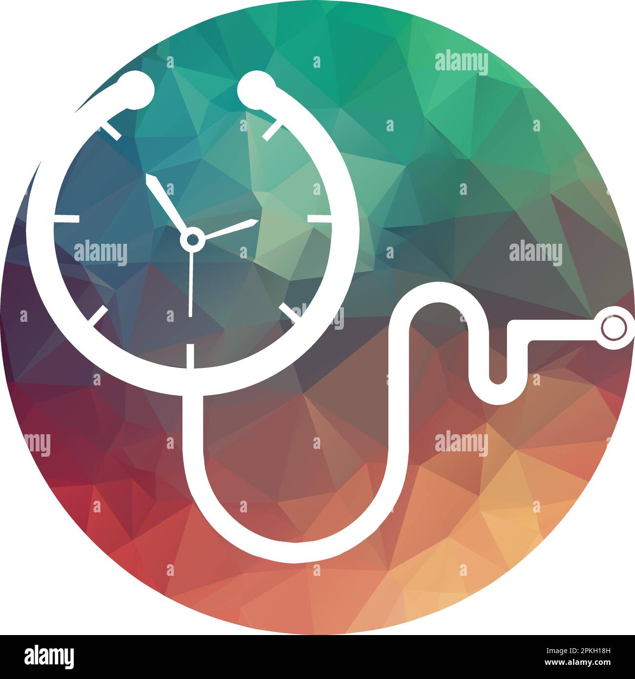 Medical time vector logo template. This design use stethoscope symbol ...