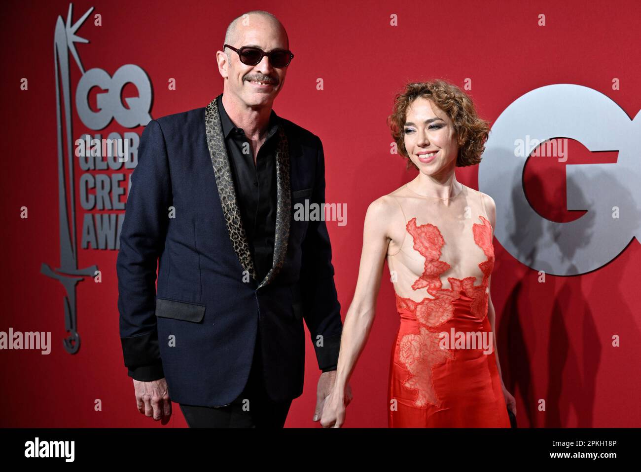 Matt Sweeney, left, and guest attend the GQ Global Creativity Awards at ...