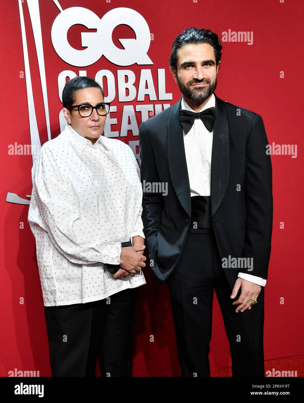 Adam Baidawi, right, and guest attend the GQ Global Creativity Awards ...