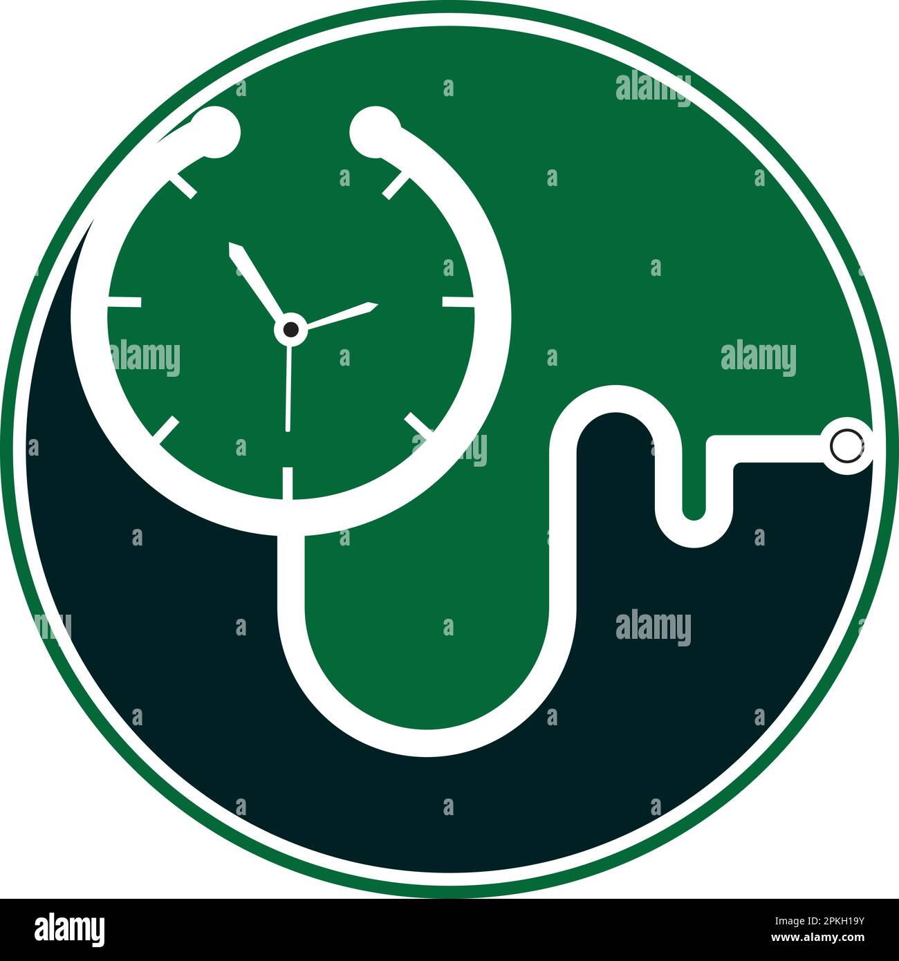 Medical time vector logo template. This design use stethoscope symbol ...