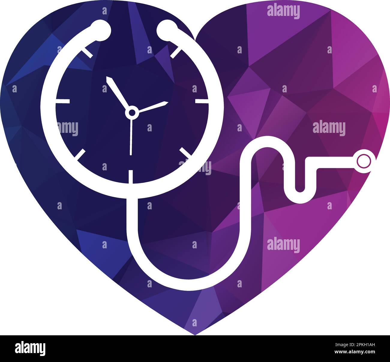 Medical time vector logo template. This design use stethoscope symbol ...