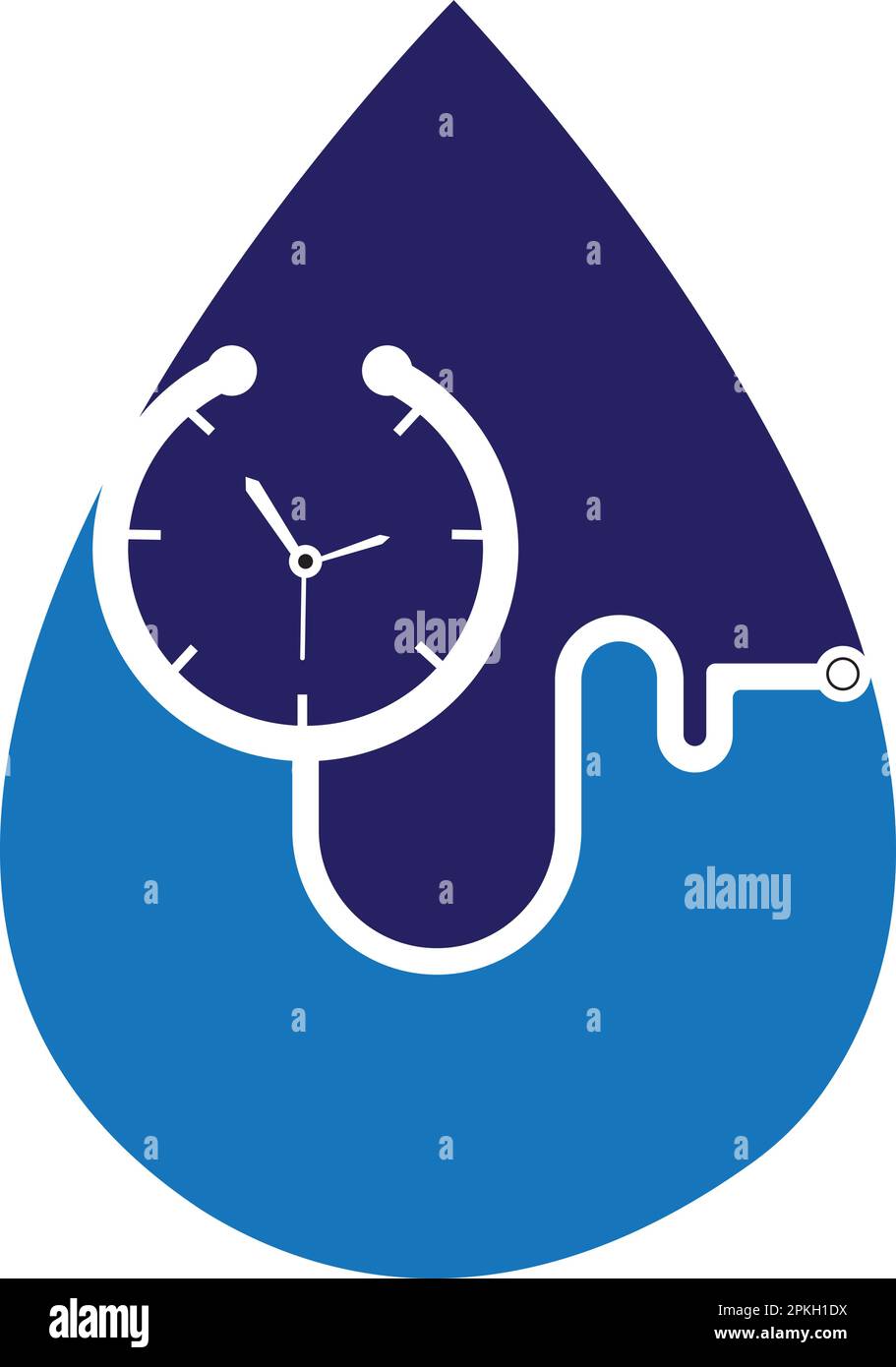 Medical time vector logo template. This design use stethoscope symbol ...