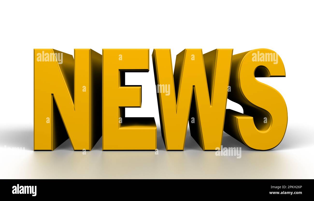 3D News word on white isolated background Stock Photo - Alamy