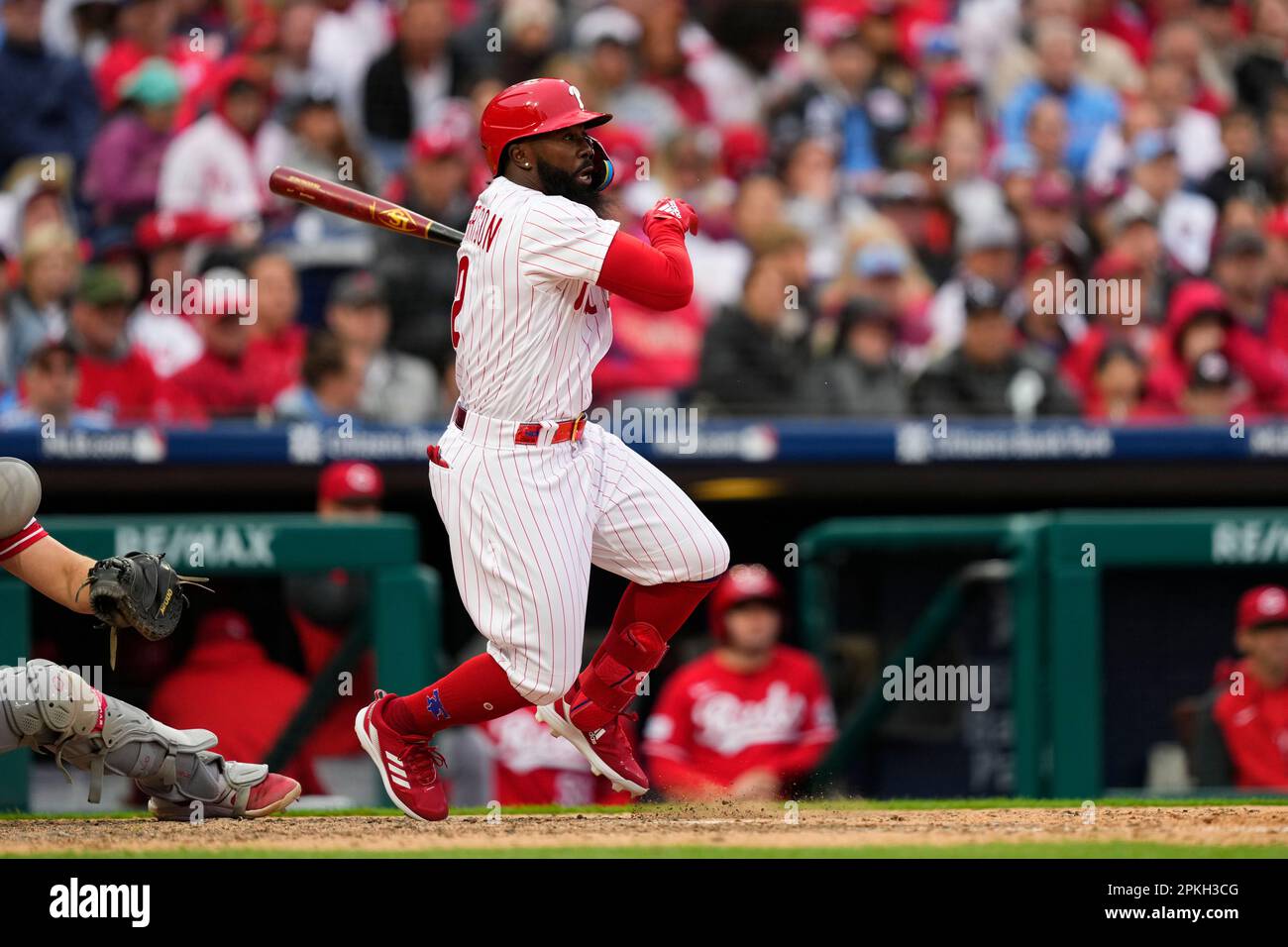 Philadelphia Phillies' Josh Harrison plays during the seventh inning of ...