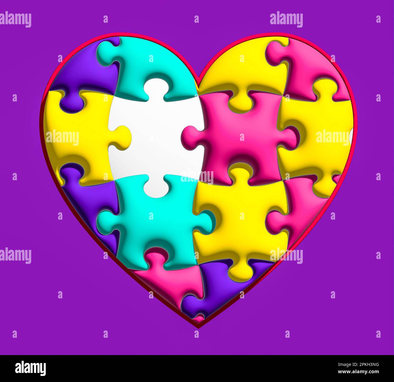 Cartoon illustration child puzzle piece hi-res stock photography and ...