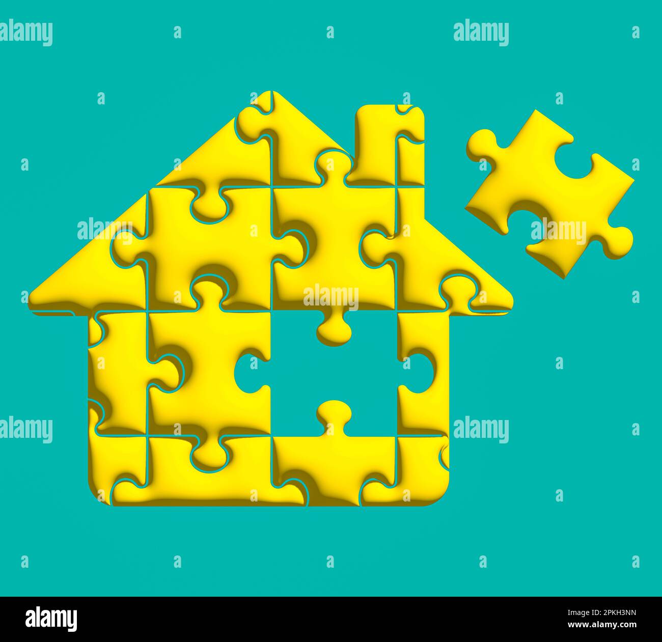Cartoon illustration child puzzle piece hi-res stock photography and ...