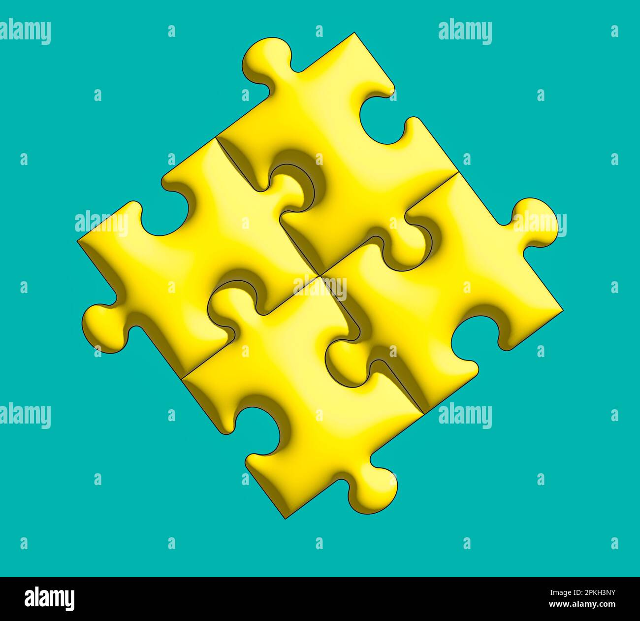 Cartoon illustration child puzzle piece hi-res stock photography and ...