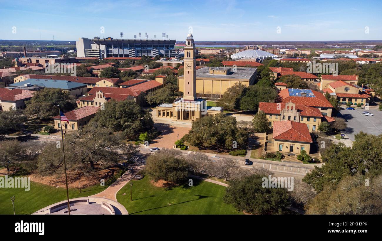 Baton Rouge, LA - February 2023: Memorial Tower on LSU campus is a ...