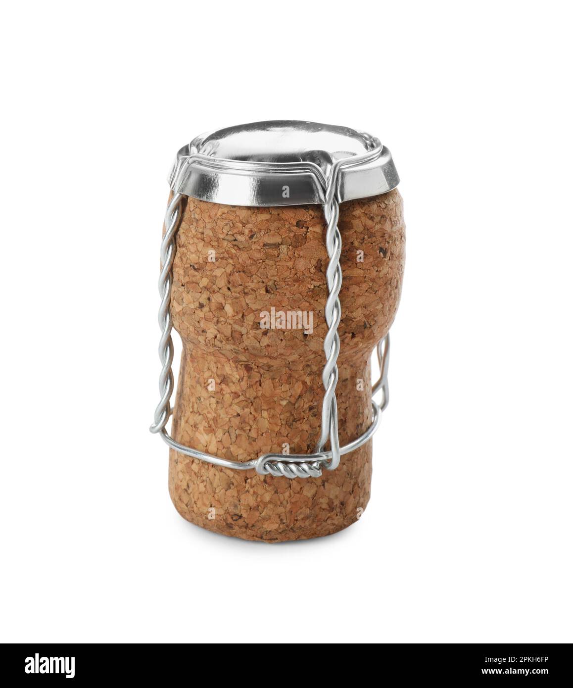 Sparkling wine cork with muselet cap isolated on white Stock Photo - Alamy