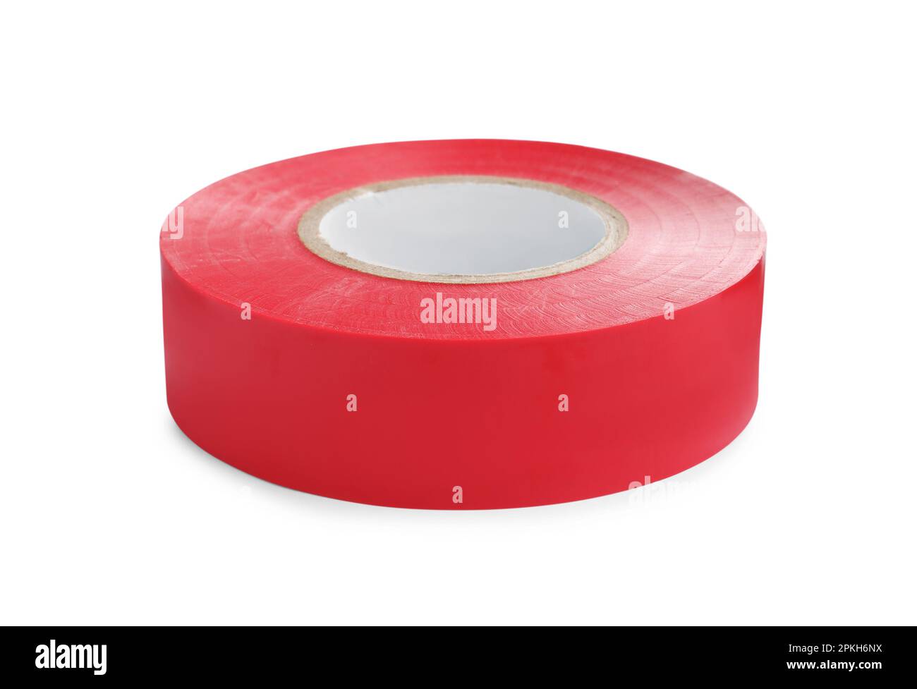 Red insulating tape isolated on white. Electrician's supply Stock Photo ...