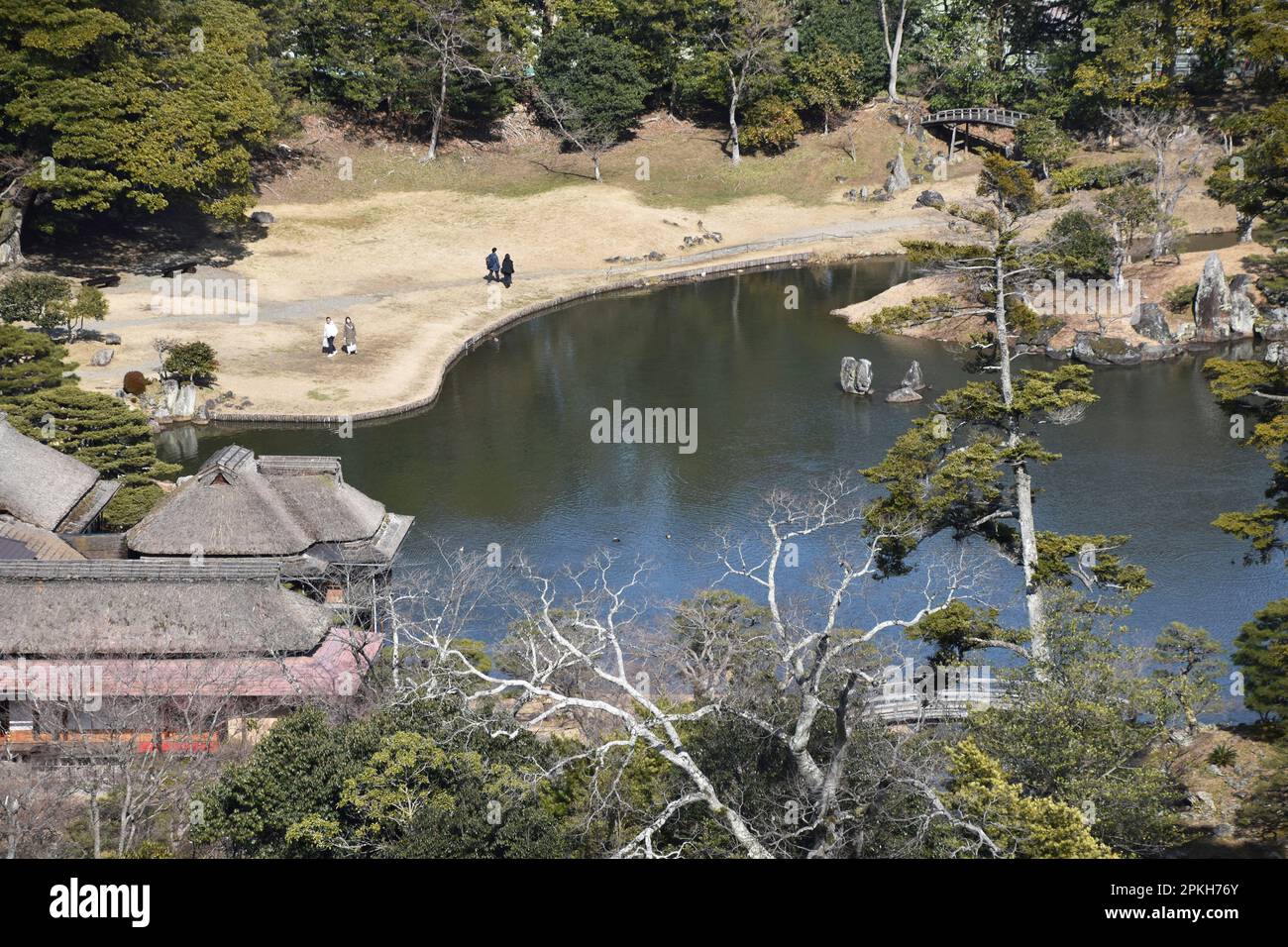 A picture shows Biwa-ko Lake taken Hikone Castle in Hikone City, Shiga ...