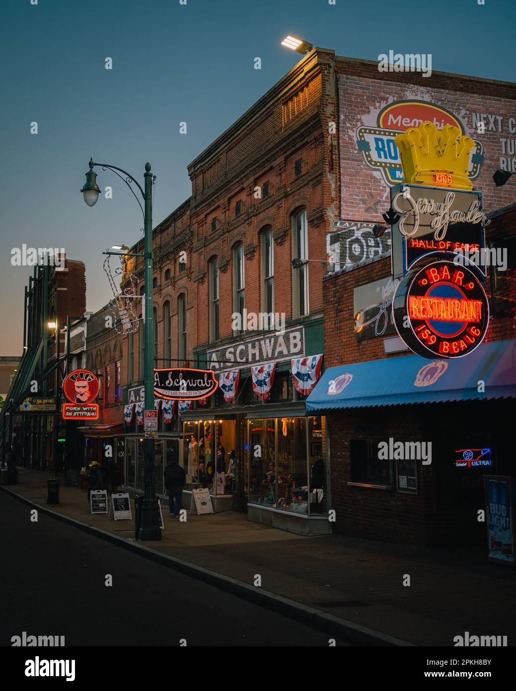 Vintage signs on Beale Street, Memphis, Tennessee Stock Photo - Alamy