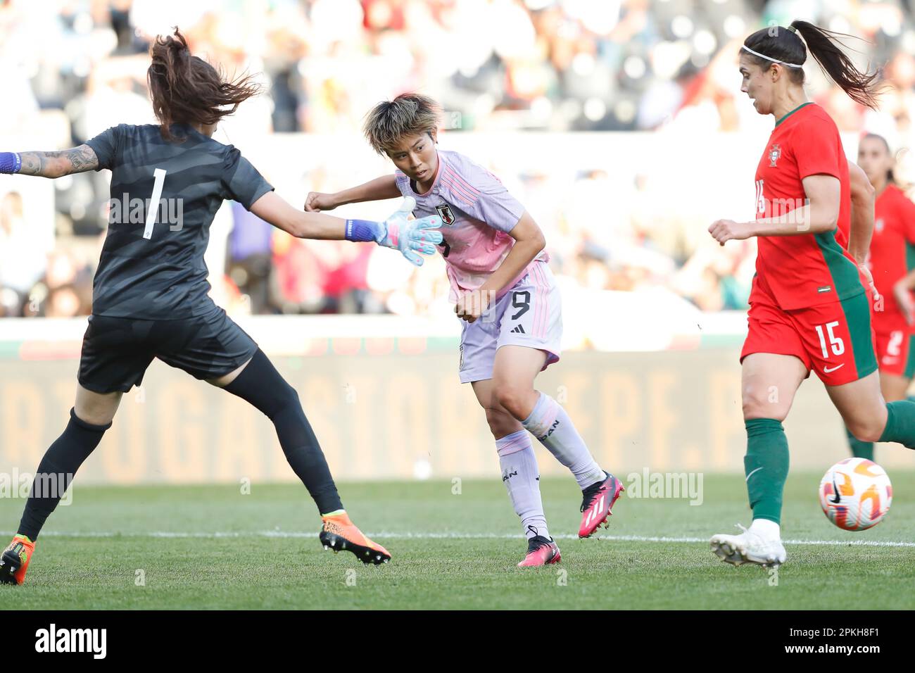 Guimaraes, Portugal. 7th Apr, 2023. Riko Ueki (JPN) Football/Soccer ...