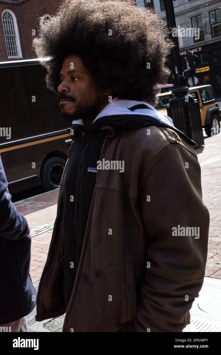 Boston, USA. 7 Mar, 2023. The People of boston in the downtown core ...