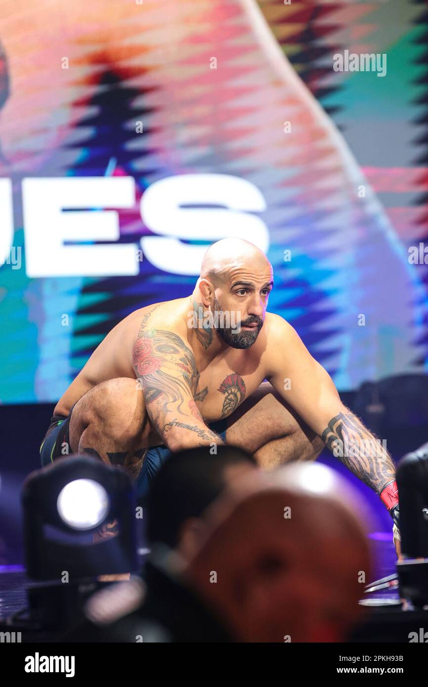 April 7, 2023: Heavyweight Danilo Marques is introduced prior to the start of the PFL 2 Regular ...