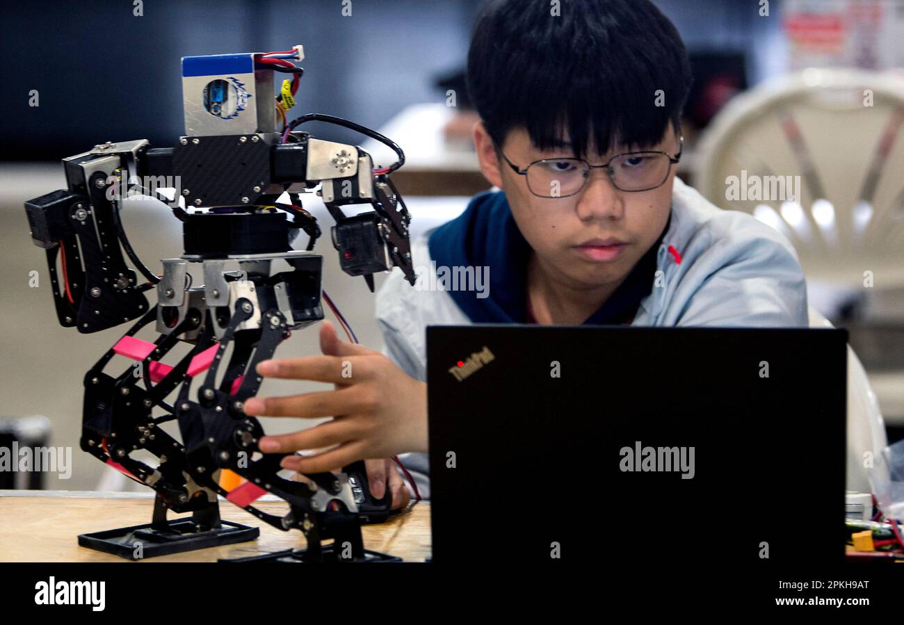 Pleasanton, California, U.S.A. 07th Apr, 2023. The 15th Annual RoboGames, the Olympics of robots ...