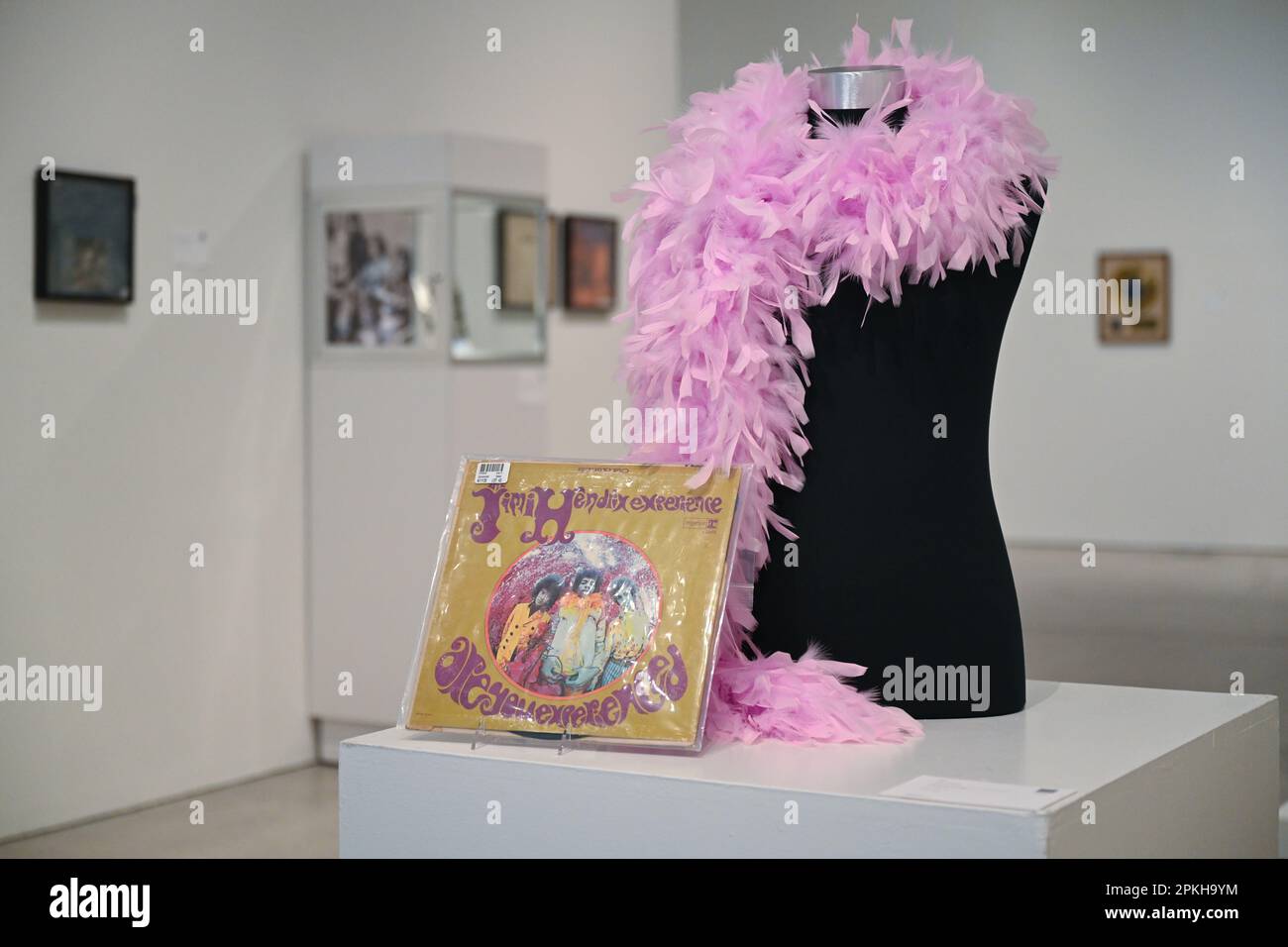 Jimi Hendrix pink boa worn by Hendrix on the cover of "Are you ...