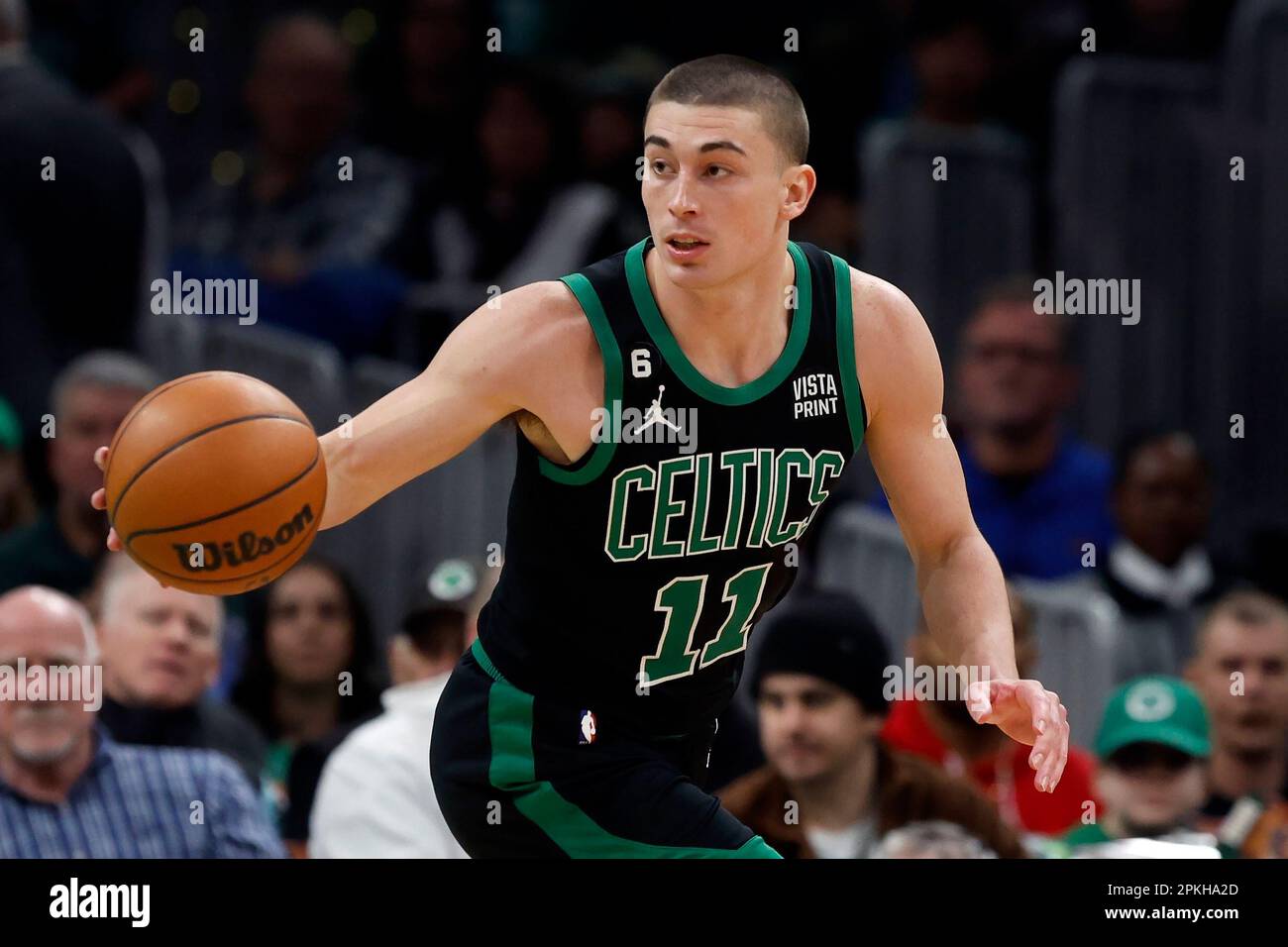 Boston Celtics' Payton Pritchard plays against the Toronto Raptors ...