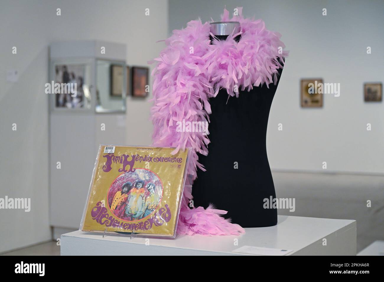 Jimi Hendrix pink boa worn by Hendrix on the cover of "Are you ...