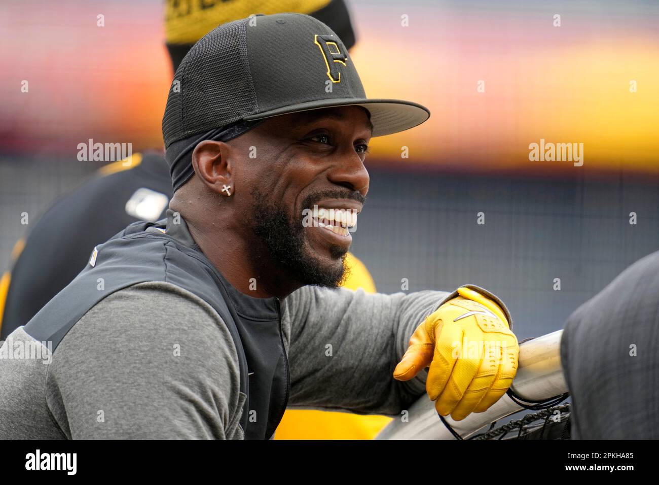 Pittsburgh Pirates' Andrew McCutchen waits his turn in the batting cage ...