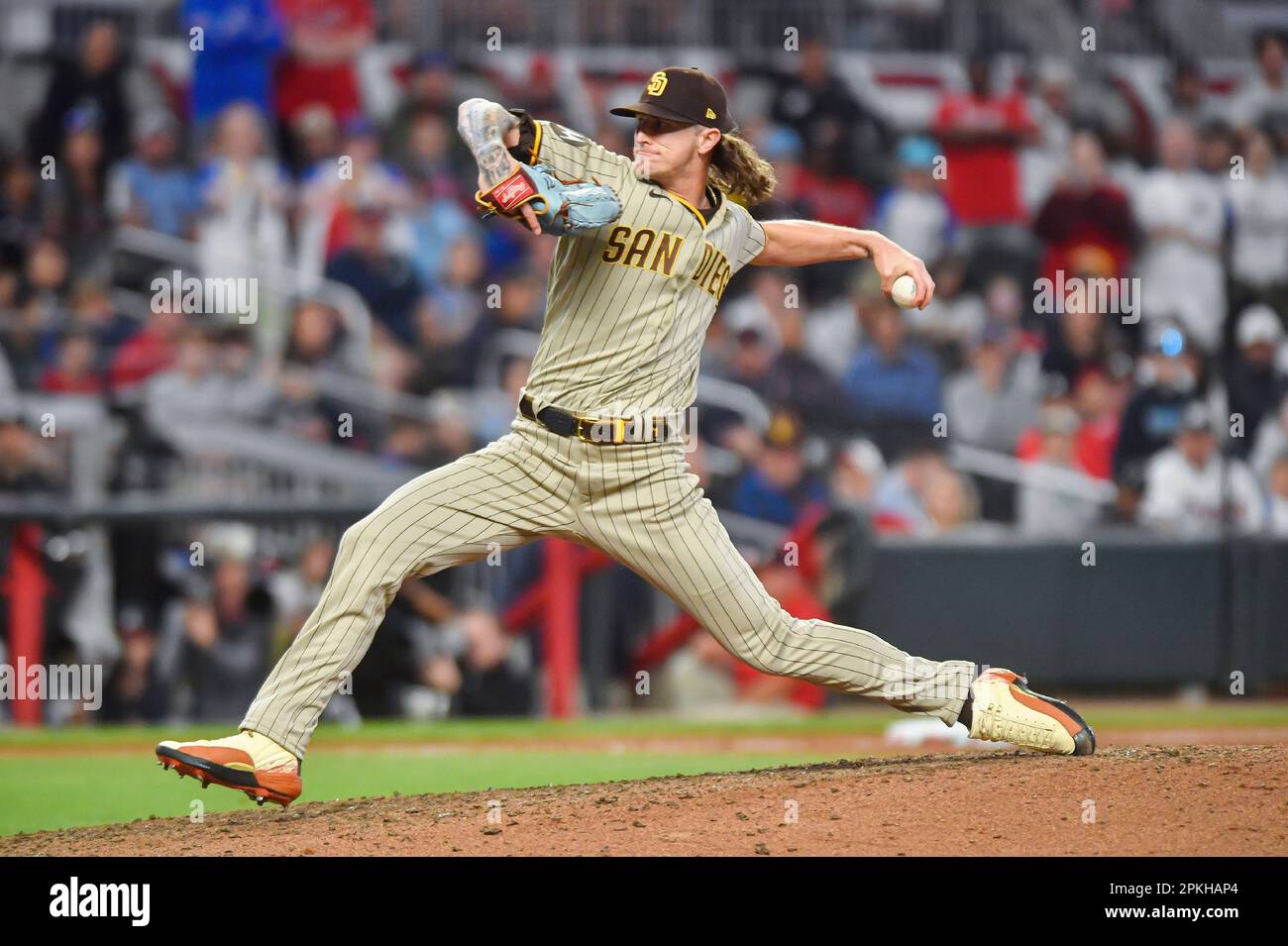 Atlanta, GA, USA. 07th Apr, 2023. San Diego Padres pitcher Josh Hader ...
